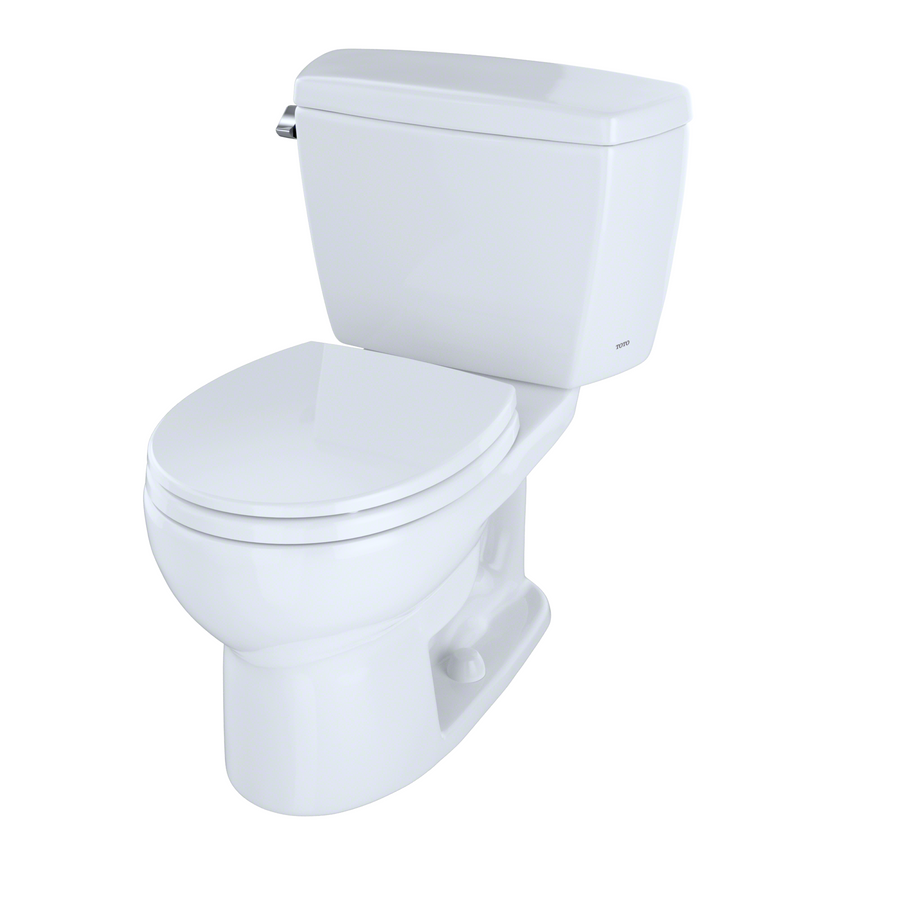 Drake Two-Piece Standard Height Round 1.6 GPF Toilet - Cotton White CS ...
