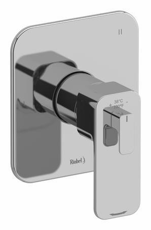 Equinox Shower Faucet Trim - Black TKIT323EQBK RIOBEL – Splashes