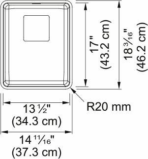 Pescara 14-11/16" 1 Bowl Undermount Kitchen Sink - Stainless Steel PTX ...