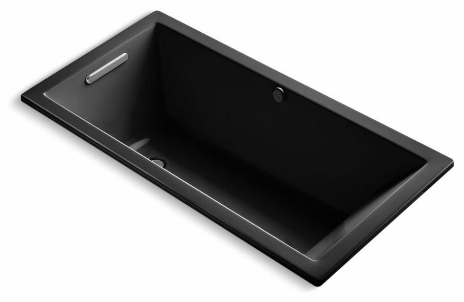 Underscore 60" x 30" Drop-In Tub with Bask Heated Surface - Black Blac ...
