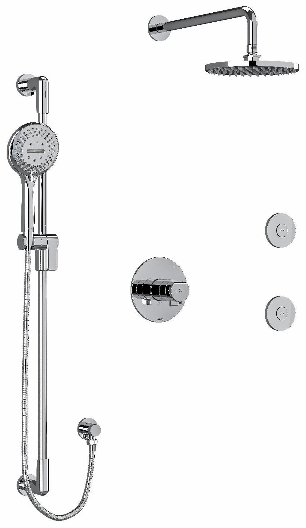Parabola Thermostatic Shower Faucet with PEX Connection - Chrome KIT35 ...