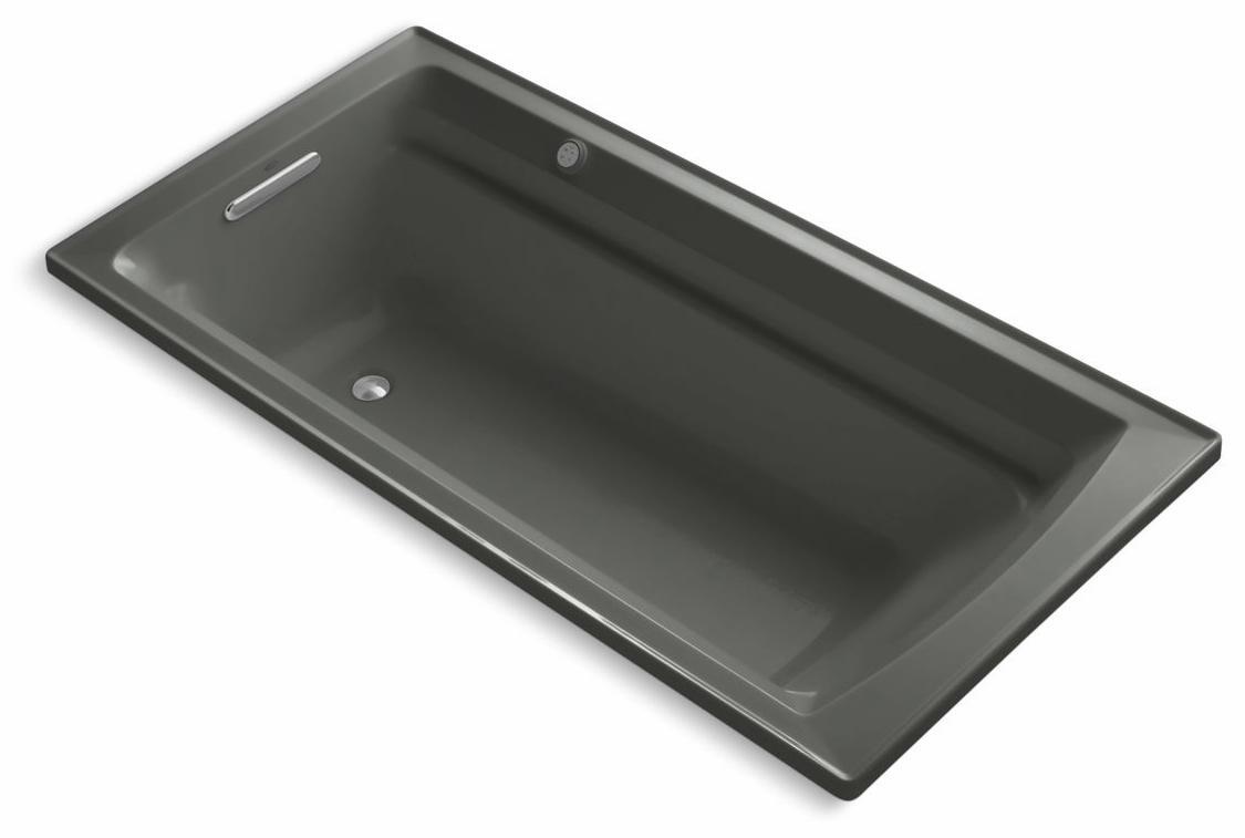 Archer 72" x 36" Drop-In Heated BubbleMassage Air Tub - Thunder Grey 1 ...
