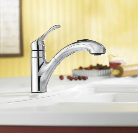 Renzo Kitchen Faucet with Pullout Spray - Chrome CA87316C Moen – Splashes