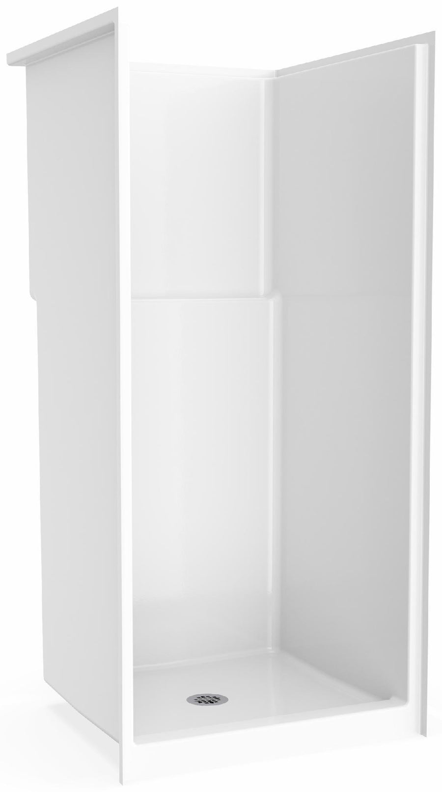 Icon 36" x 36" Center Drain Alcove 1-Piece Shower - White 107636-000-0 ...