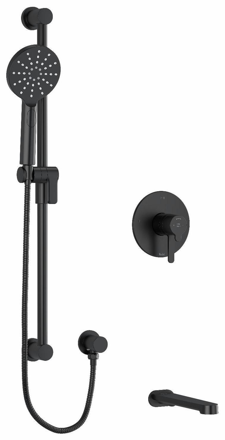 Nibi Tub & Shower Faucet Trim - Black TKIT1244NBBK RIOBEL – Splashes