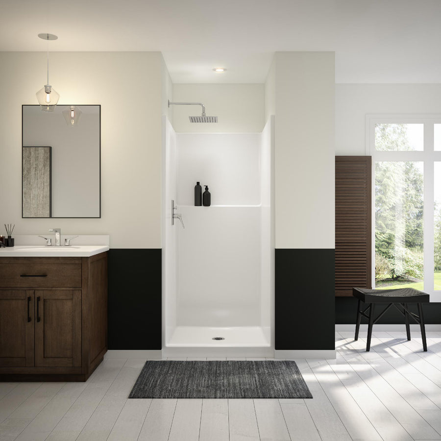 Icon 36" x 36" Center Drain Alcove 1-Piece Shower - White 107636-000-0 ...