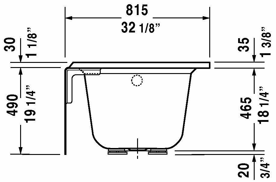 Architec 60" x 32" Left Hand Tub - White 700354000000090 Duravit – Splashes