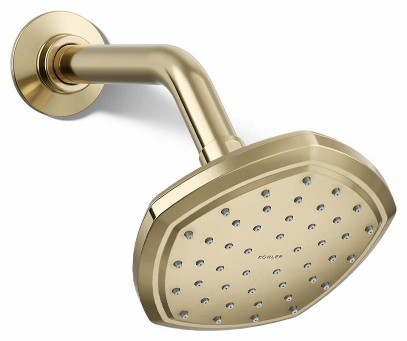 Occasion 1-Function Shower Head 1.75 GPM - Vibrant French Gold 27050-G ...