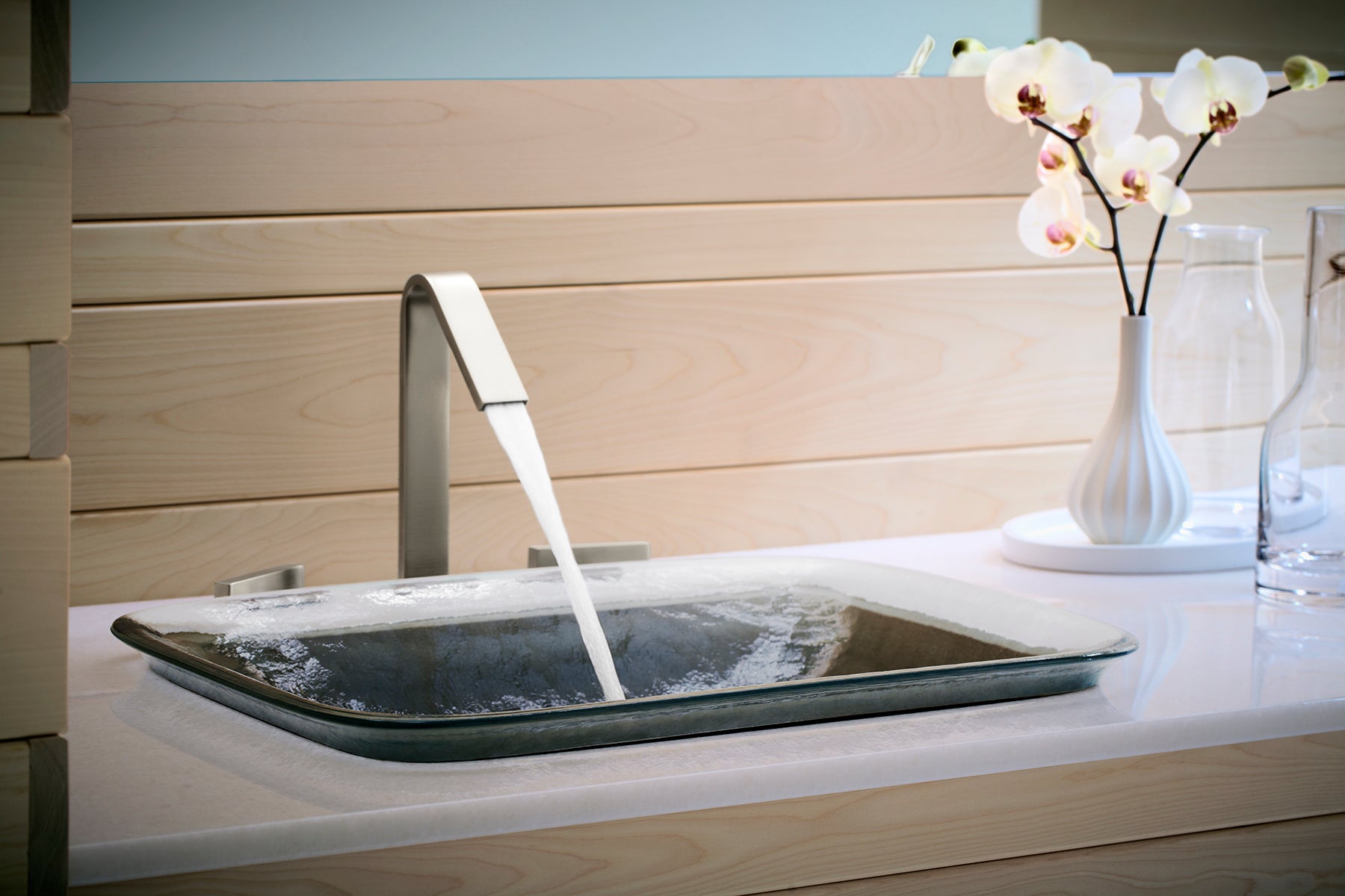 Kohler 2773-TG8 Inia Wading Pool Glass Bathroom Vessel Sink - Transluc ...