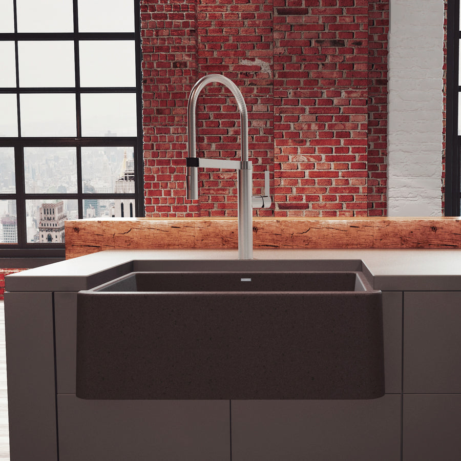 Ikon 30 1 Bowl Silgranit Undermount Apron Front Kitchen Sink - Cafe 40 ...